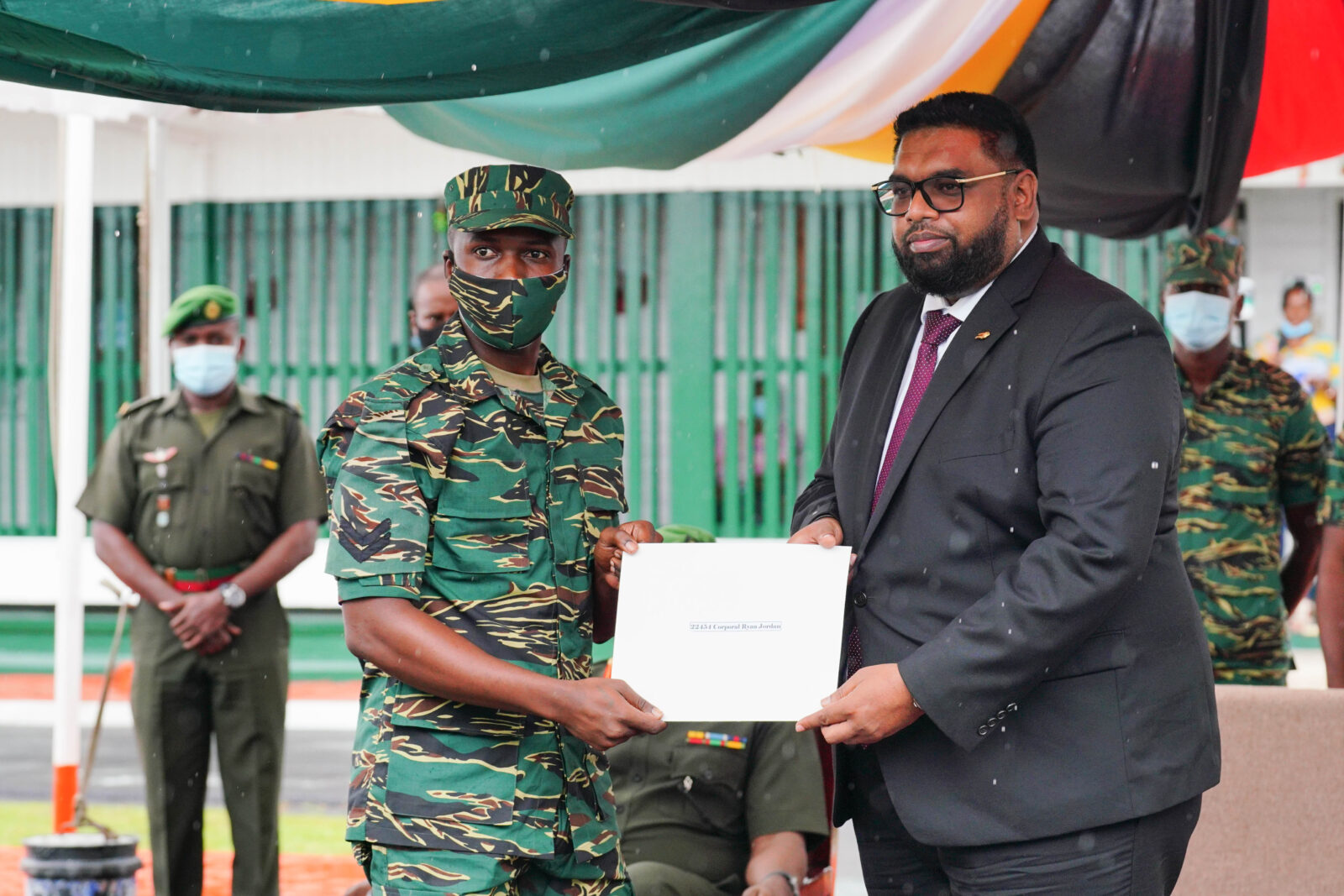 President Ali presents scholarships to three GDF soldiers – DPI Guyana
