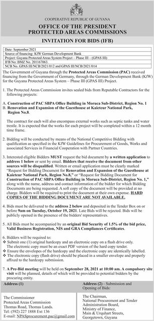 Office of the President – PAC – IFB – Construction of PAC SBPA Office ...